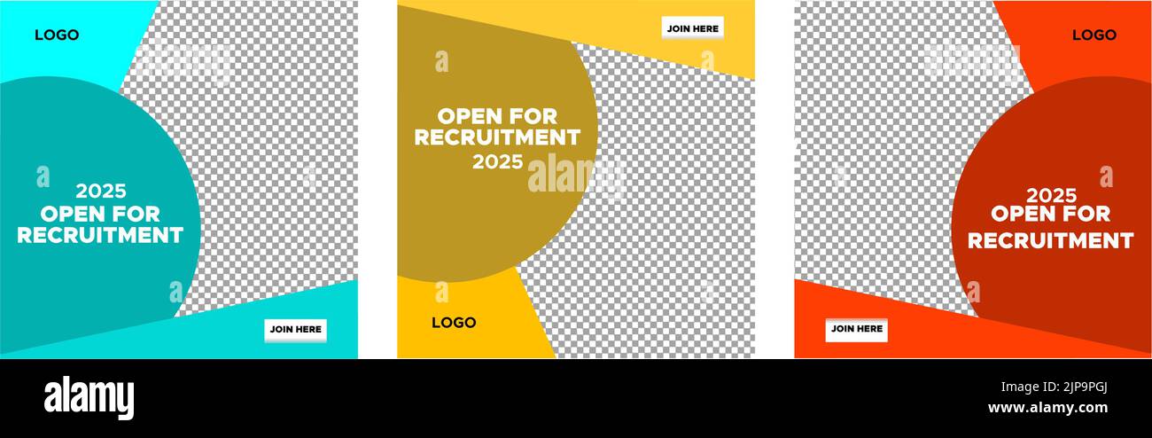 A template for social media banner or post-open for recruitment Stock ...