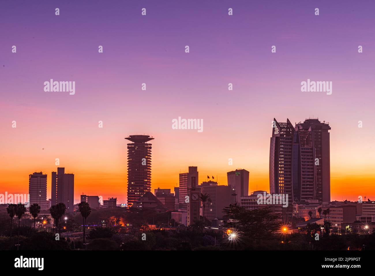 Nairobi Cityscape Capital City Of Kenya Modern Skyline Skyscrapers High ...