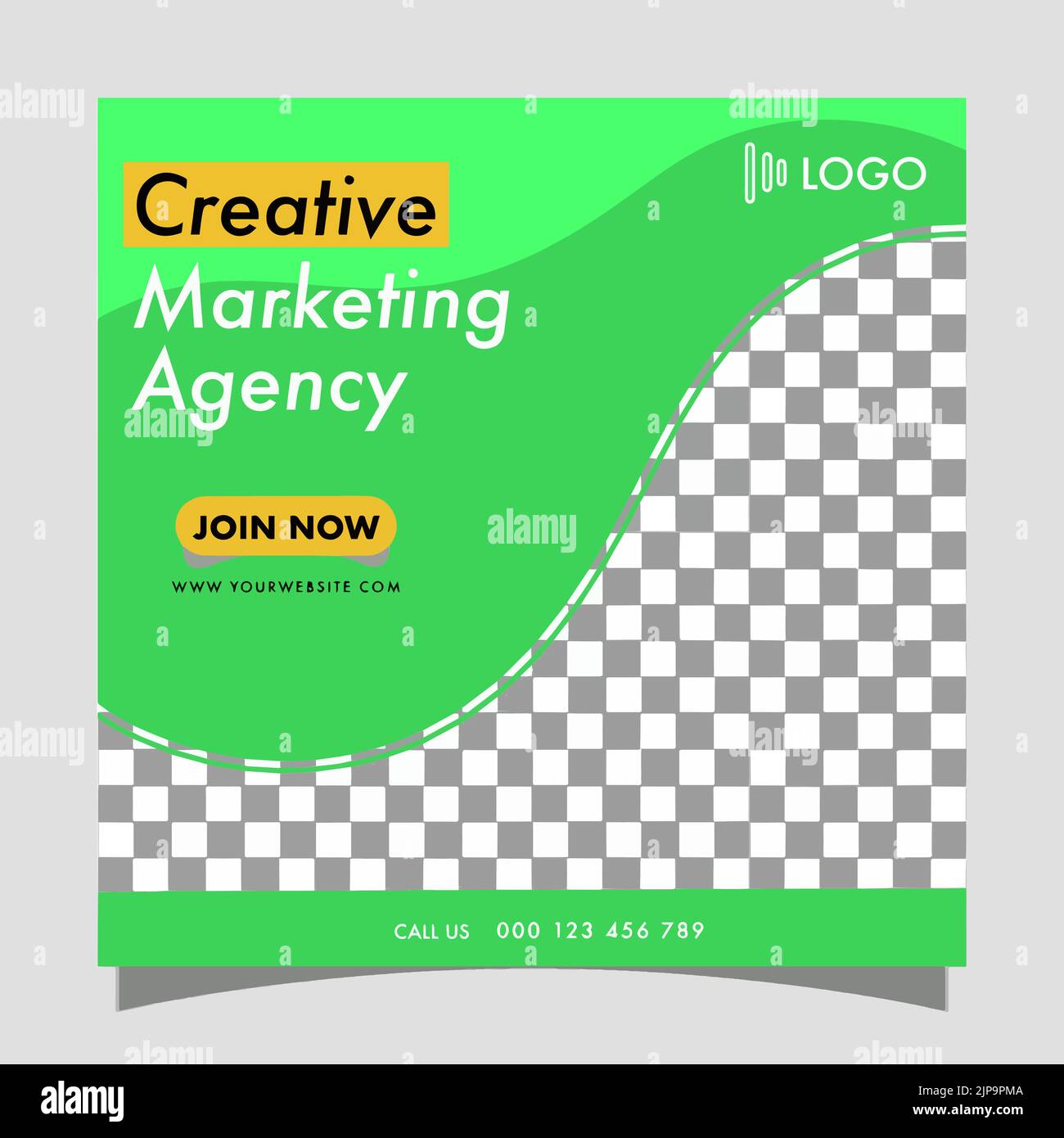 A digital business marketing social media banner with a space for your ...