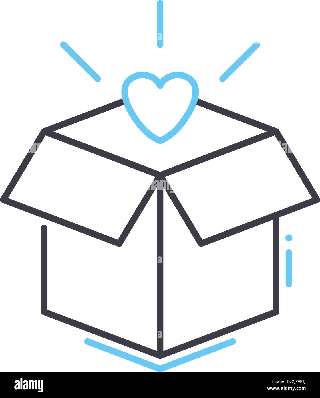 Like T Box Line Icon Outline Symbol Vector Illustration Concept Sign Stock Vector Image