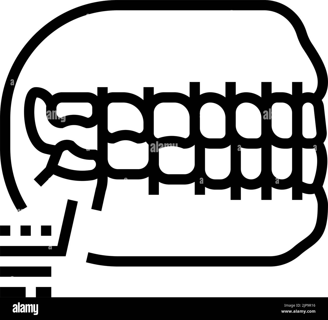 wisdom tooth line icon vector illustration Stock Vector Image & Art - Alamy