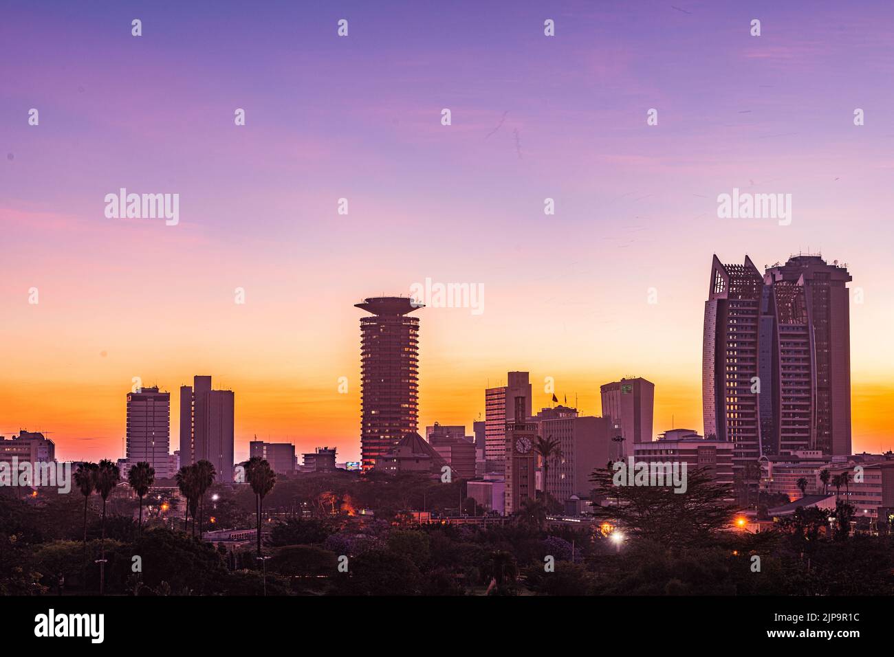 Nairobi Cityscape Capital City Of Kenya Modern Skyline Skyscrapers High ...