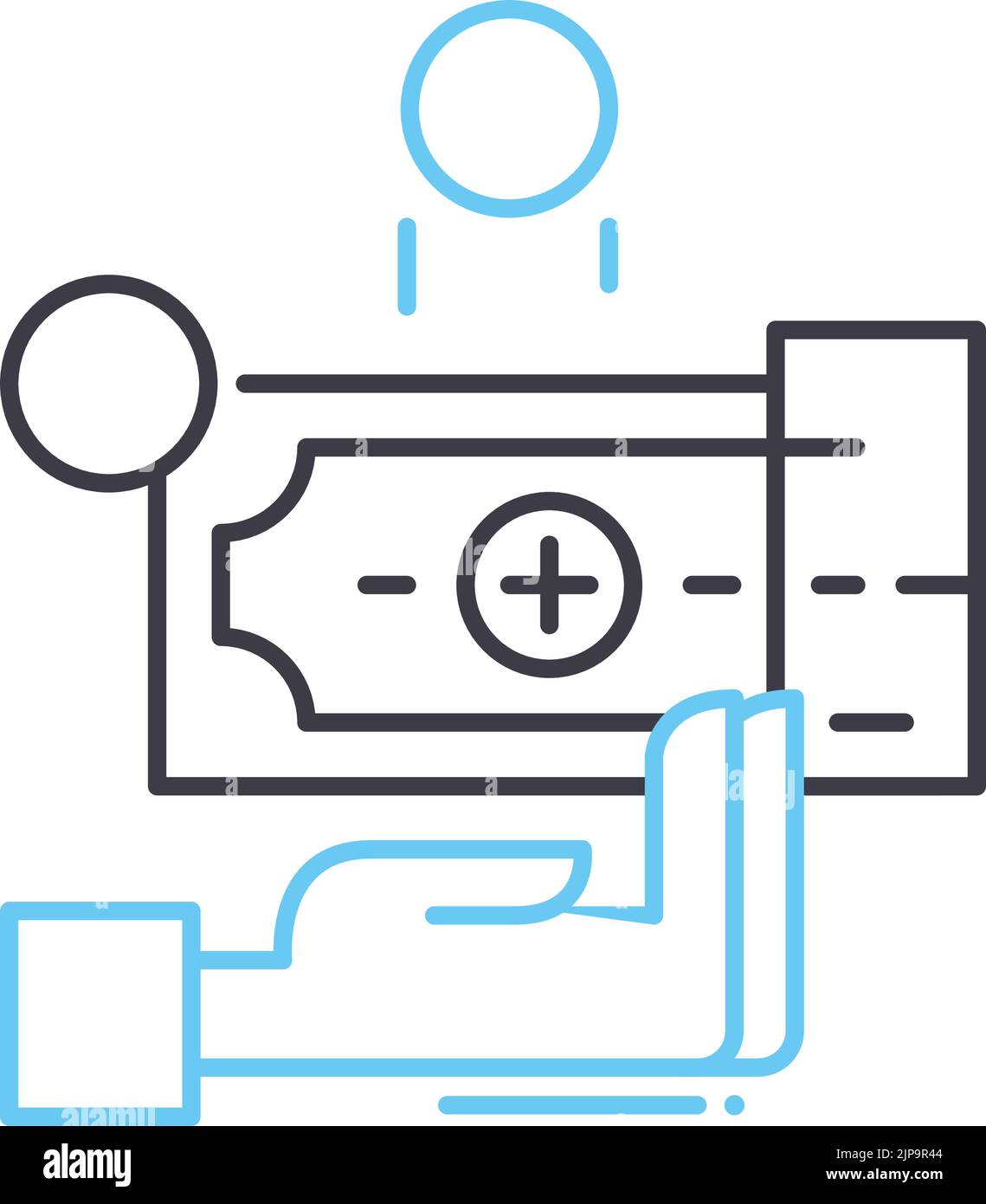 ROI line icon, outline symbol, vector illustration, concept sign Stock ...