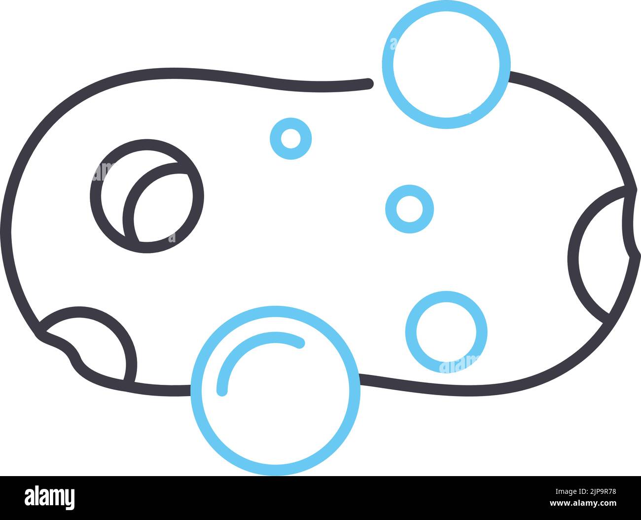 sponge line icon, outline symbol, vector illustration, concept sign ...