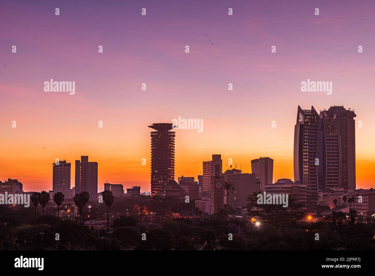 Nairobi Cityscape Capital City Of Kenya Modern Skyline Skyscrapers High ...