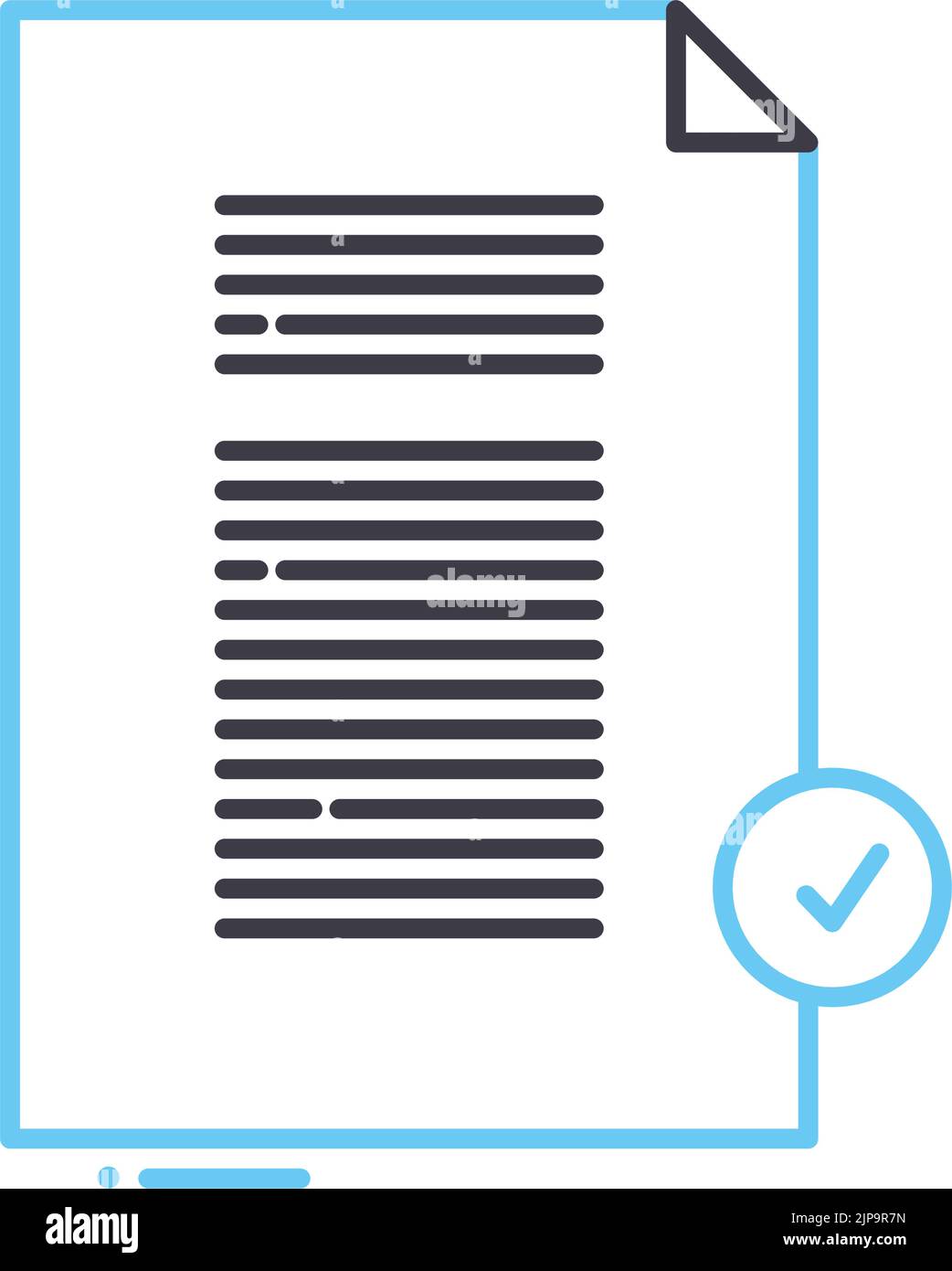 sign off line icon, outline symbol, vector illustration, concept sign ...