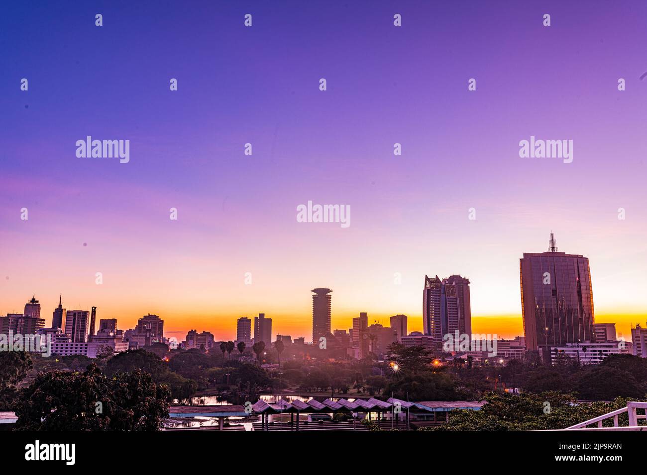 Nairobi Cityscape Capital City Of Kenya Modern Skyline Skyscrapers High ...