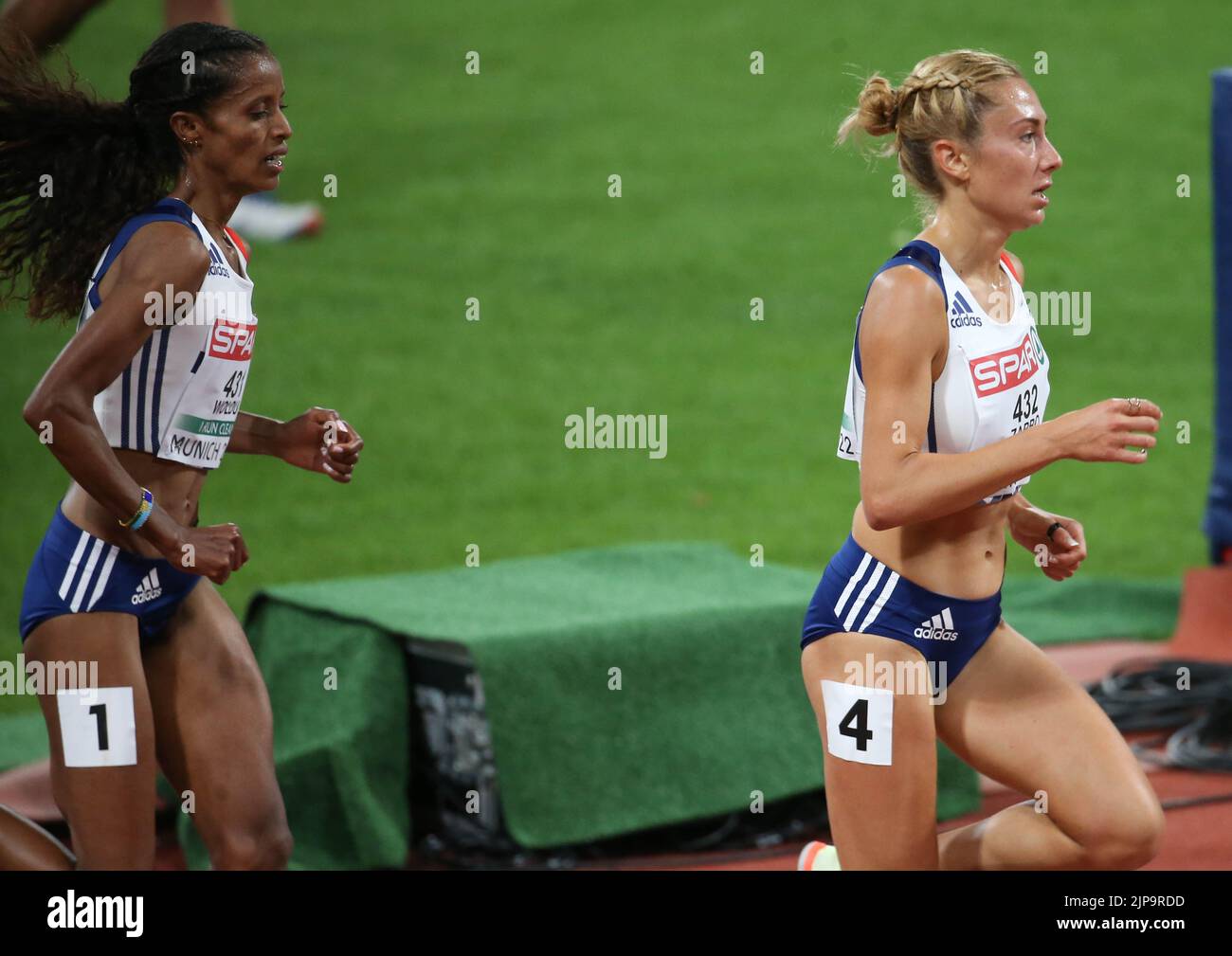 Munich, Germany - August 15, 2022, Alessia Zarbo and Mekdes Woldu of ...