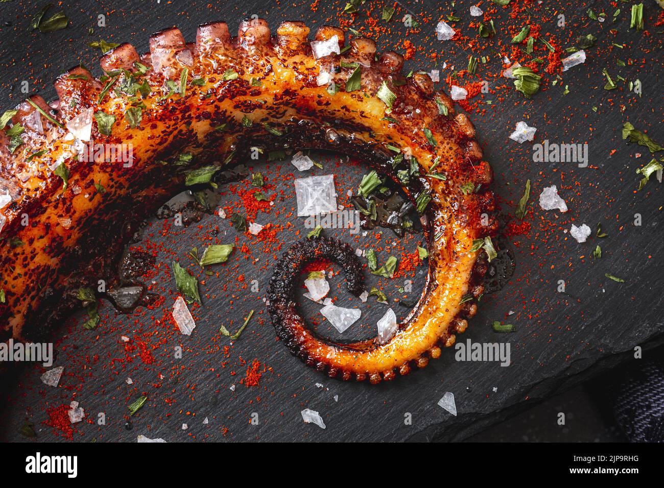 roasted, octopus, krakenarm, roasteds, octopuses Stock Photo - Alamy