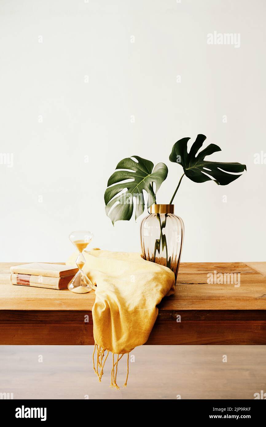 books, still life, hourglass, cool, monstera, book, still lifes ...