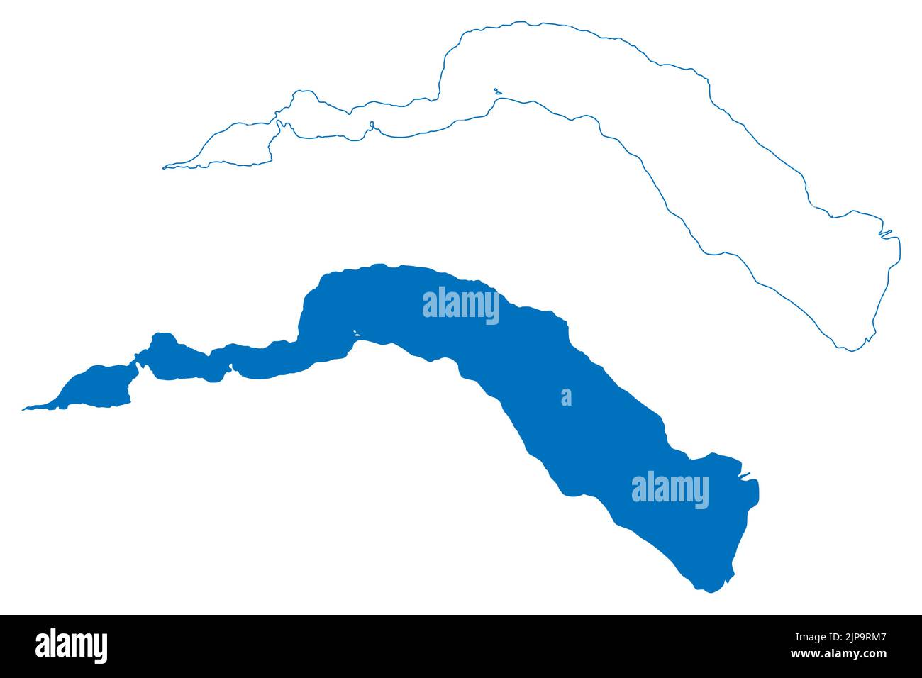 Lake Oppstrynsvatn (Kingdom of Norway) map vector illustration ...