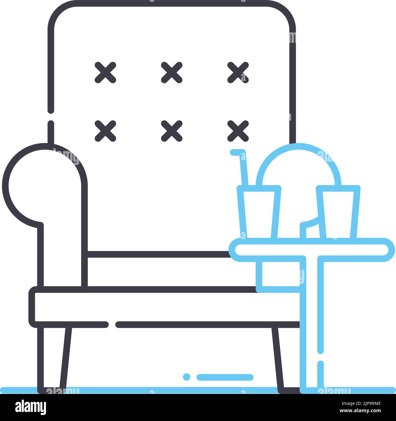 lounge line icon, outline symbol, vector illustration, concept sign ...