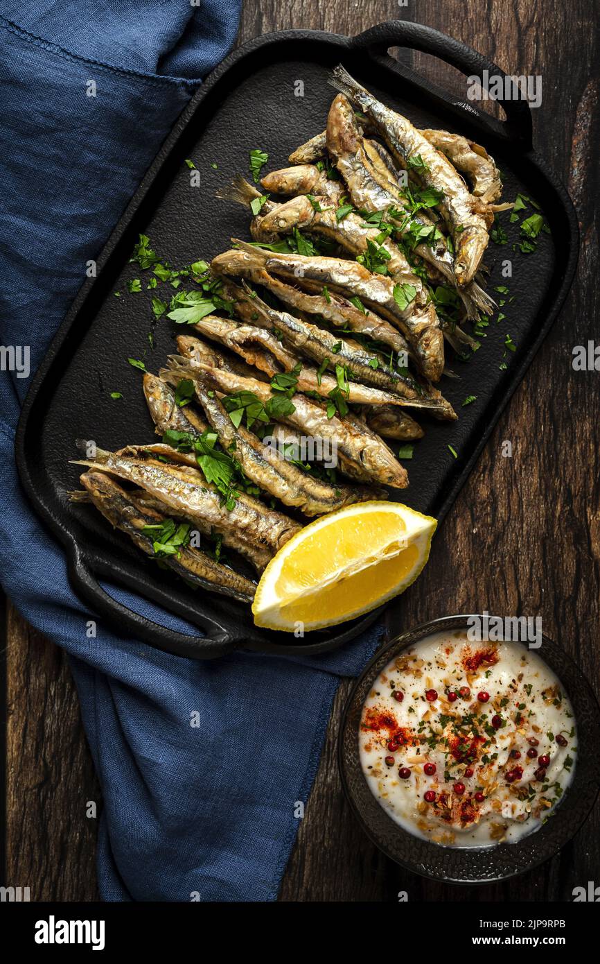 fried, anchovy, frieds, anchovies Stock Photo - Alamy