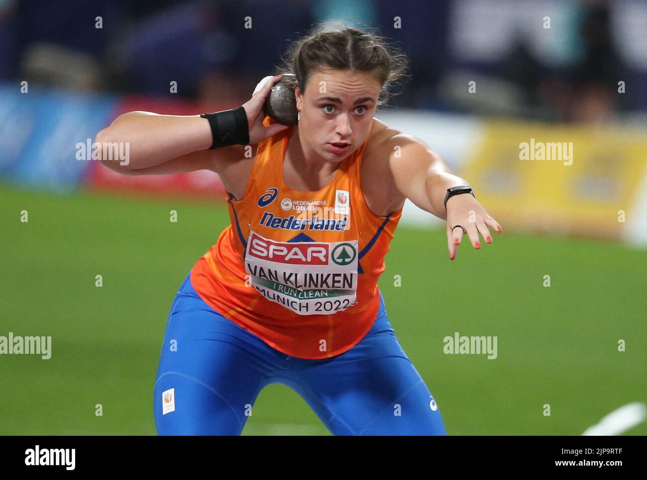 Joride Van Klinken of Nederland Women's Shot Put Final during the ...