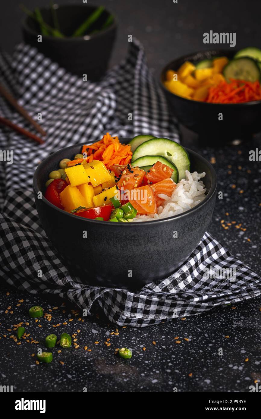 hawaii islands, lunch, national dish, fish salad, bowl, poke, lunch ...