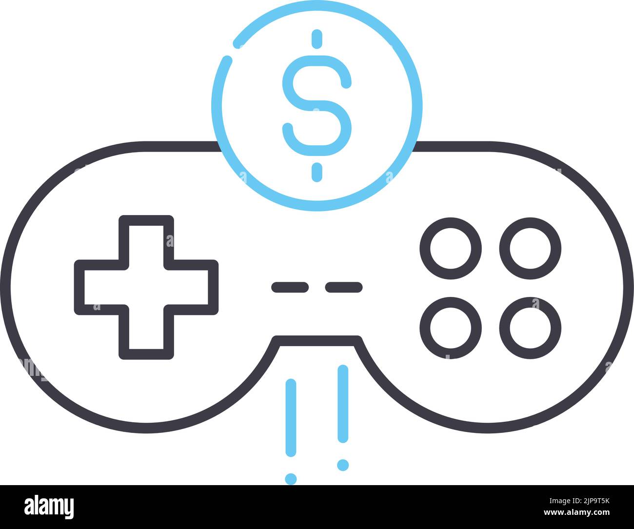 money control line icon, outline symbol, vector illustration, concept ...