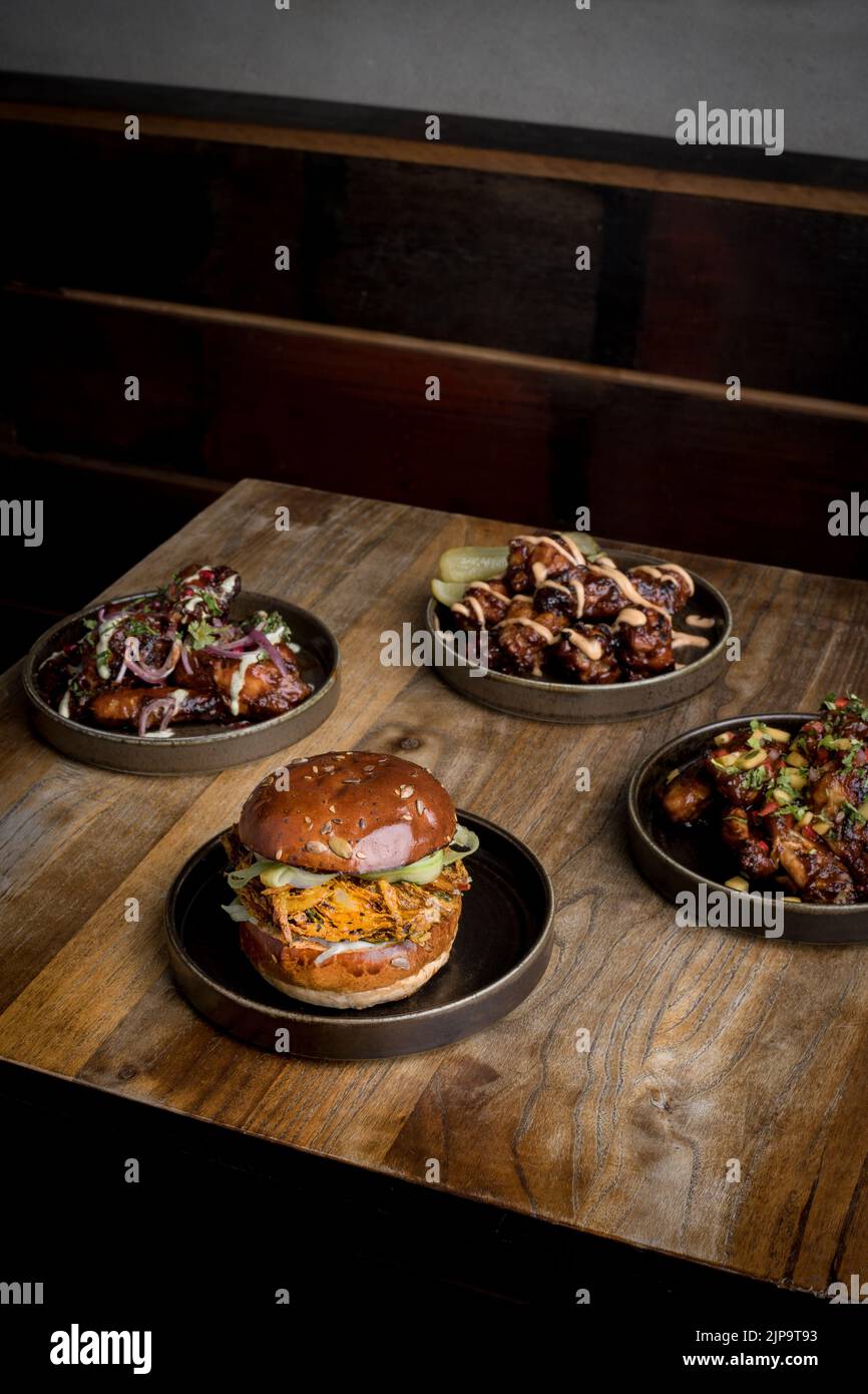 fast food, finger food, chicken wing, pulled chicken, fastfood, finger ...