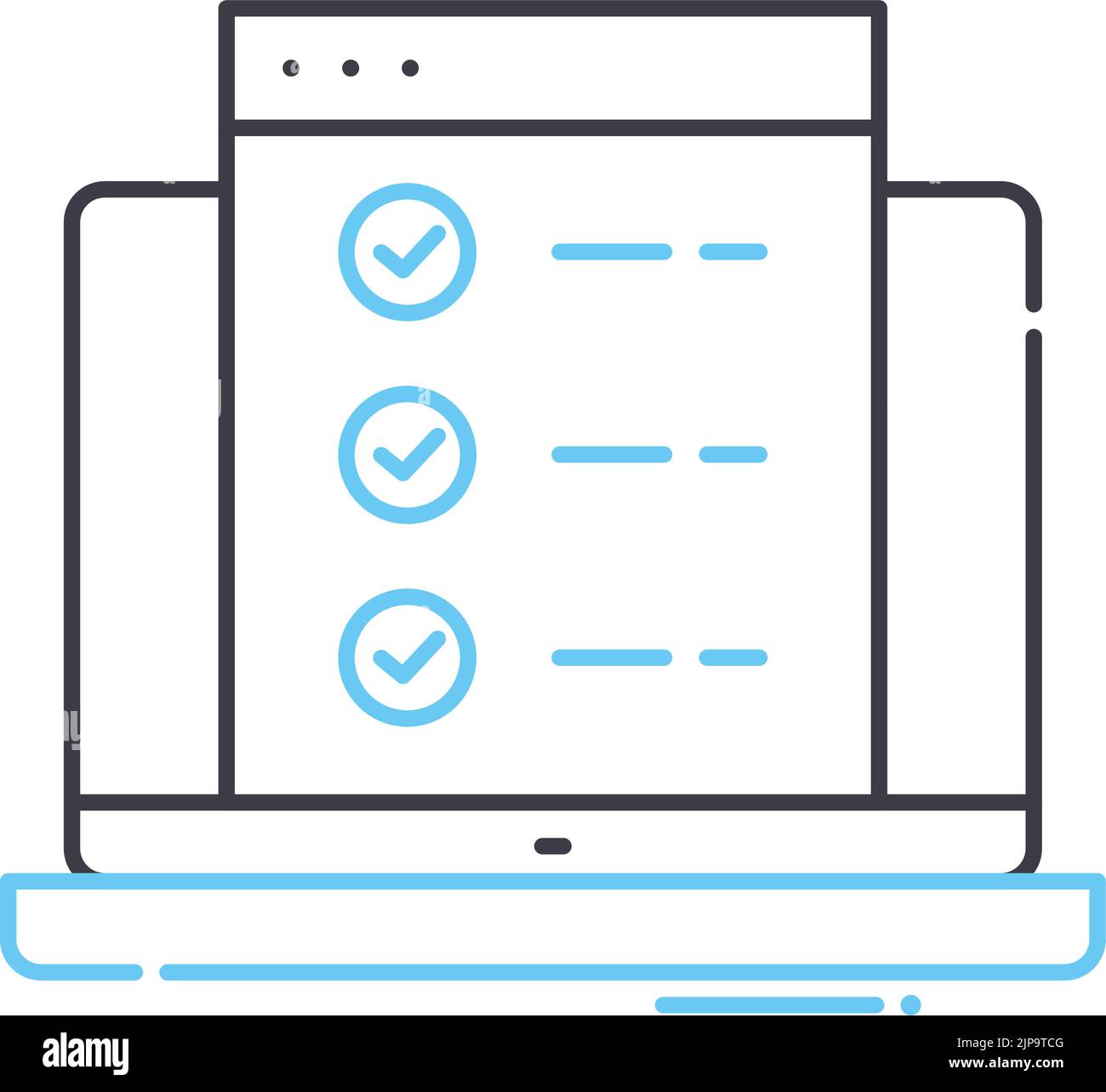 web testing line icon, outline symbol, vector illustration, concept ...