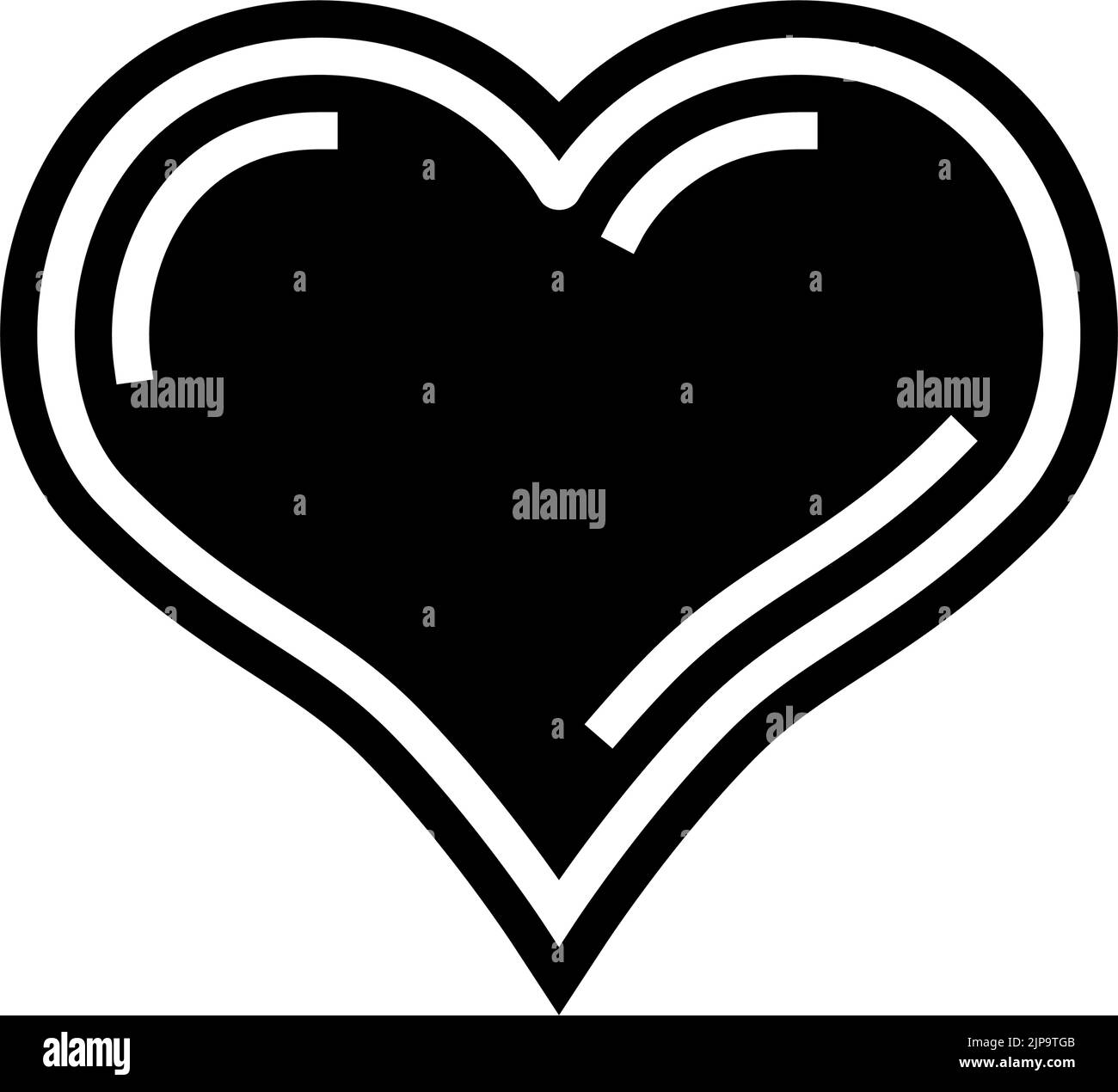 heart slot game glyph icon vector illustration Stock Vector Image & Art ...