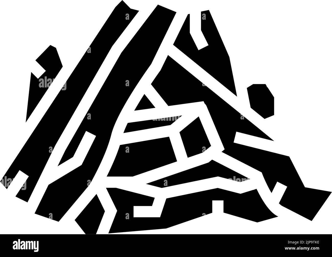 pile wood timber glyph icon vector illustration Stock Vector Image ...