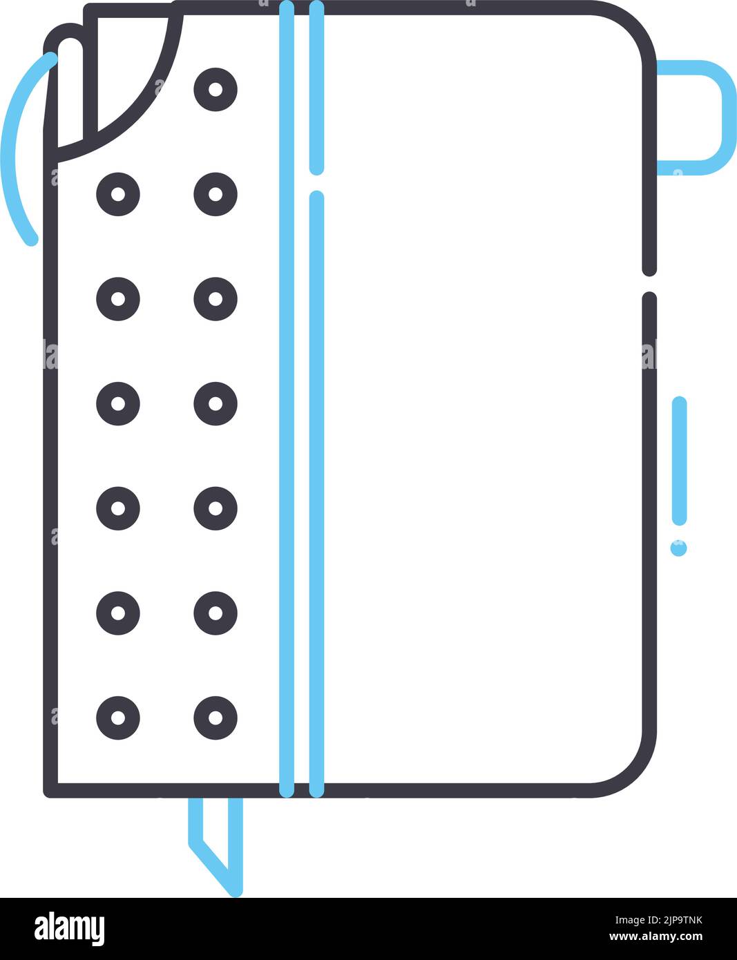 notebook line icon, outline symbol, vector illustration, concept sign Stock Vector Image & Art ...