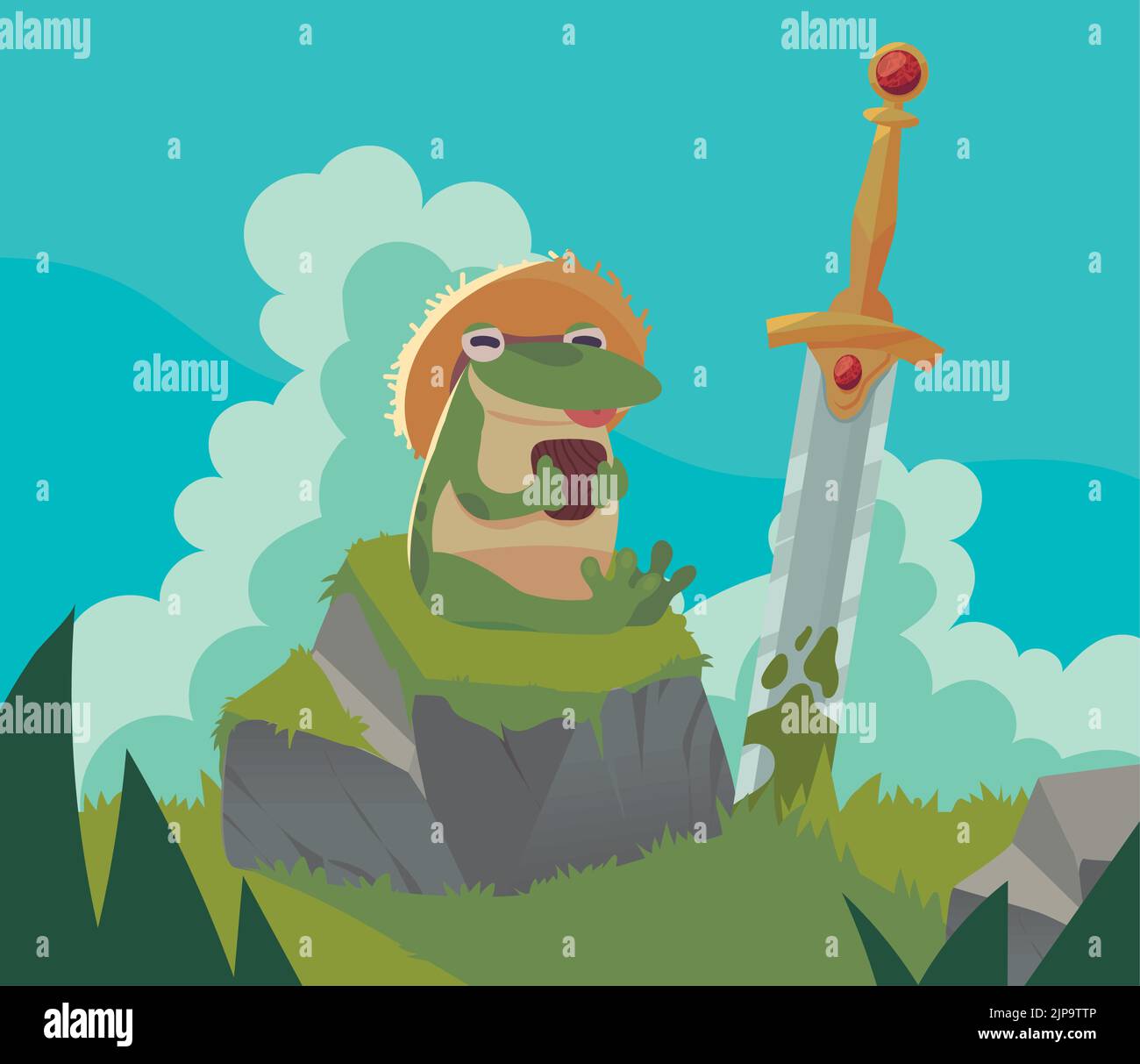toad with sword Stock Vector Image & Art - Alamy