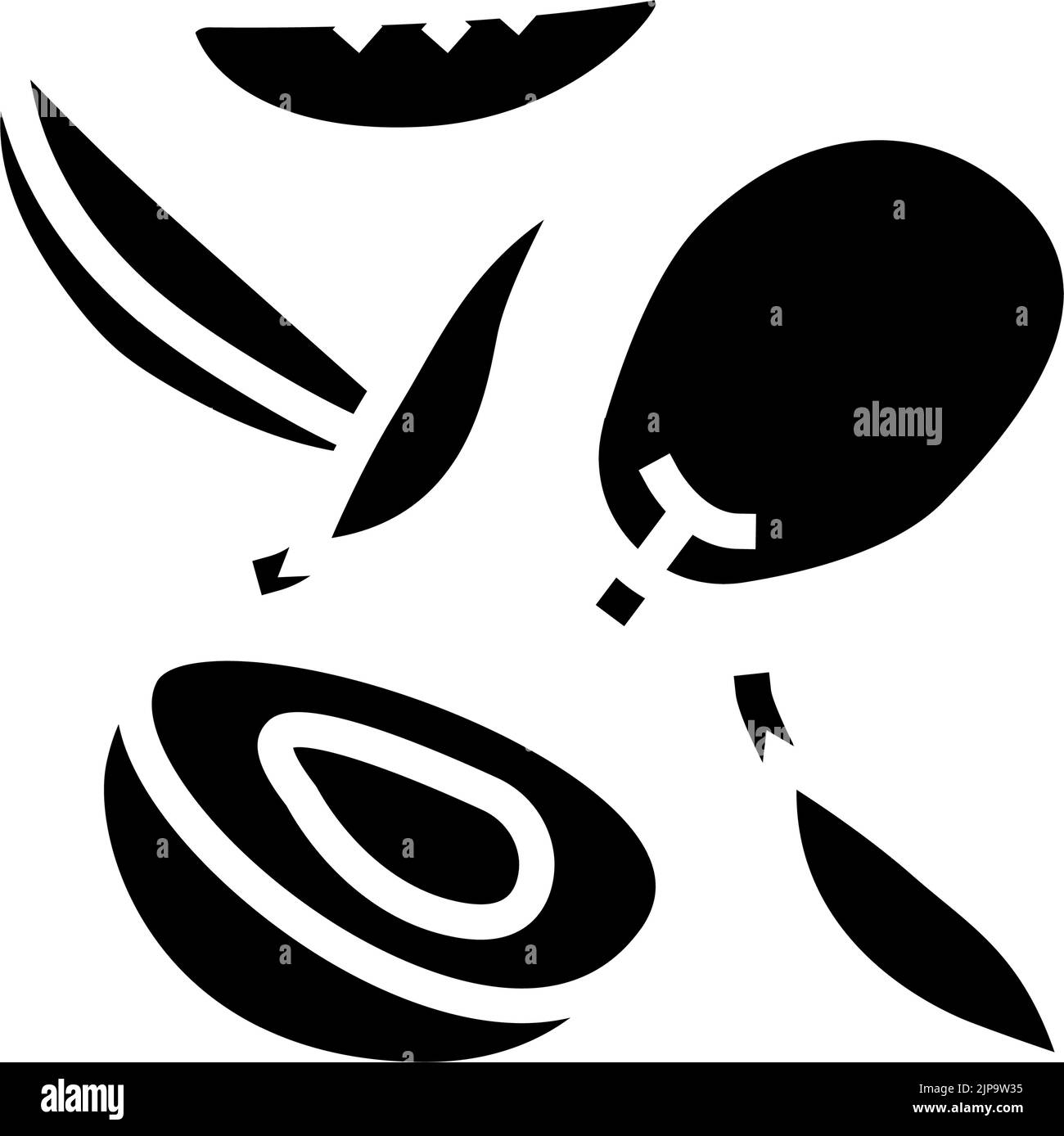 Ripe red mango fruit Black and White Stock Photos & Images - Alamy