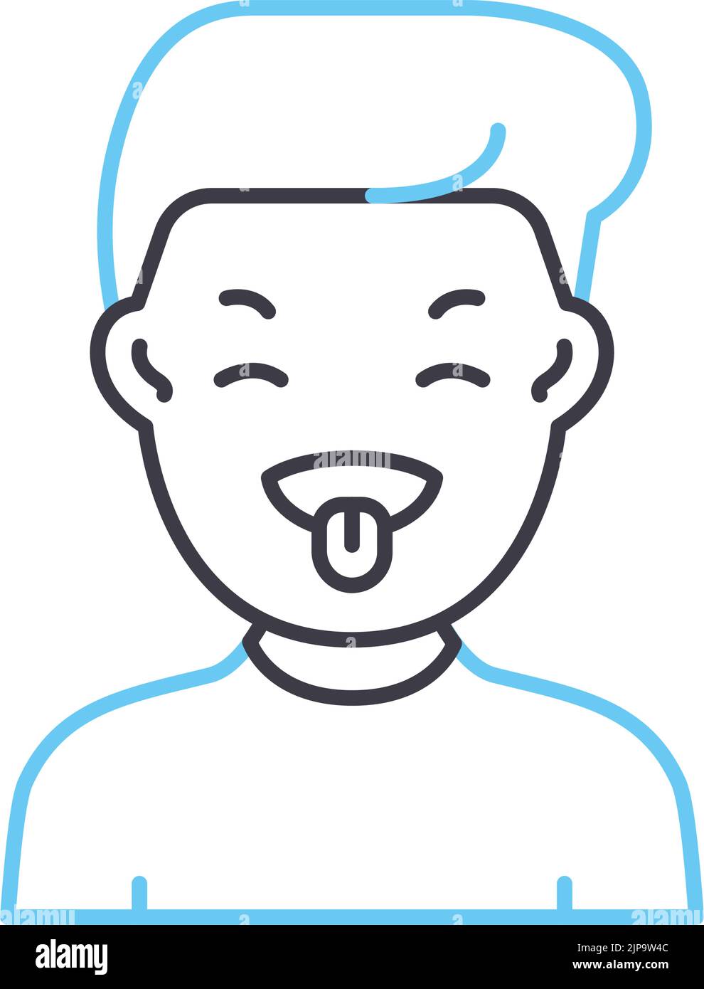 joke line icon, outline symbol, vector illustration, concept sign Stock ...