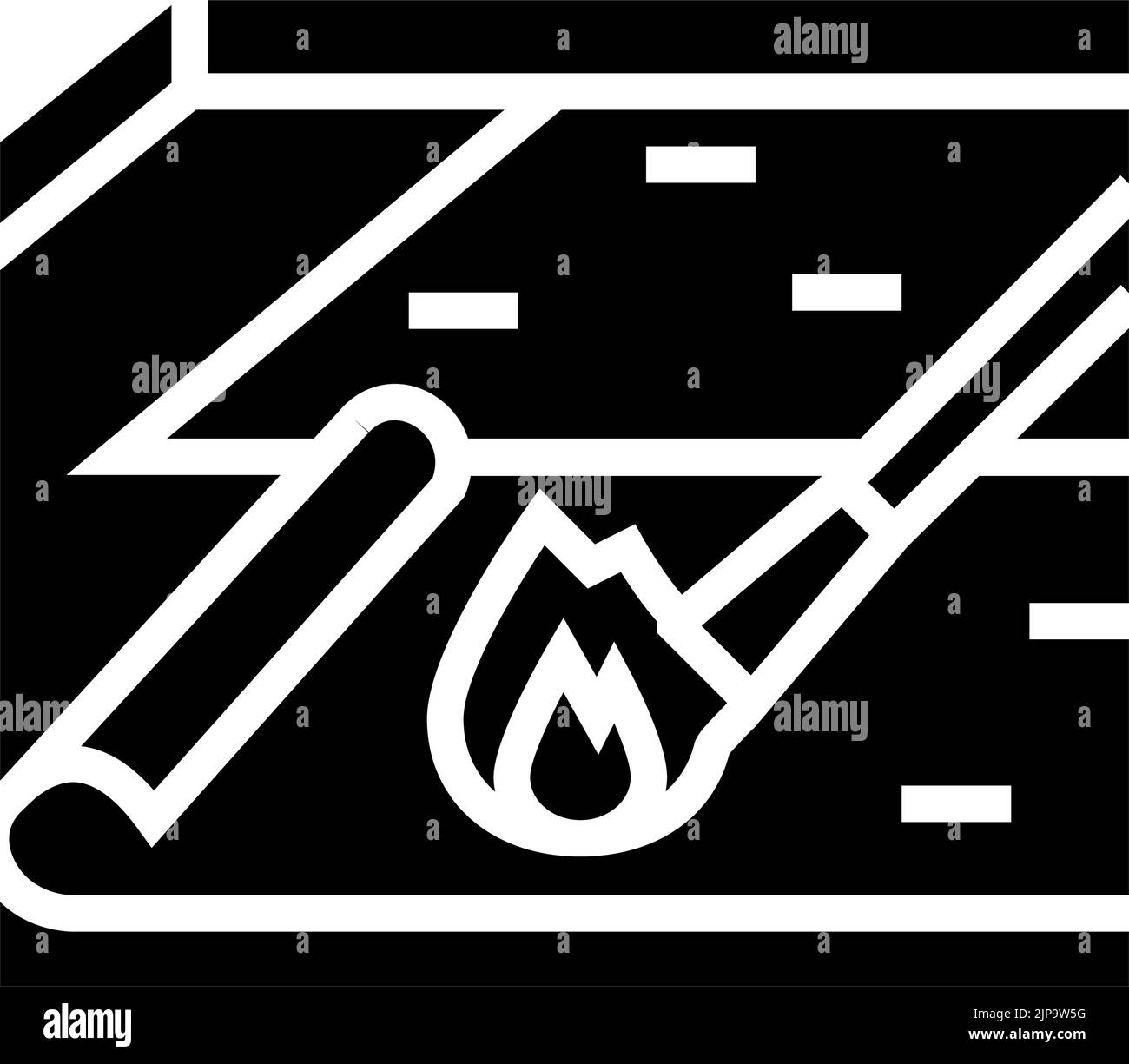 asphalt bitumen roof mounting glyph icon vector illustration Stock ...