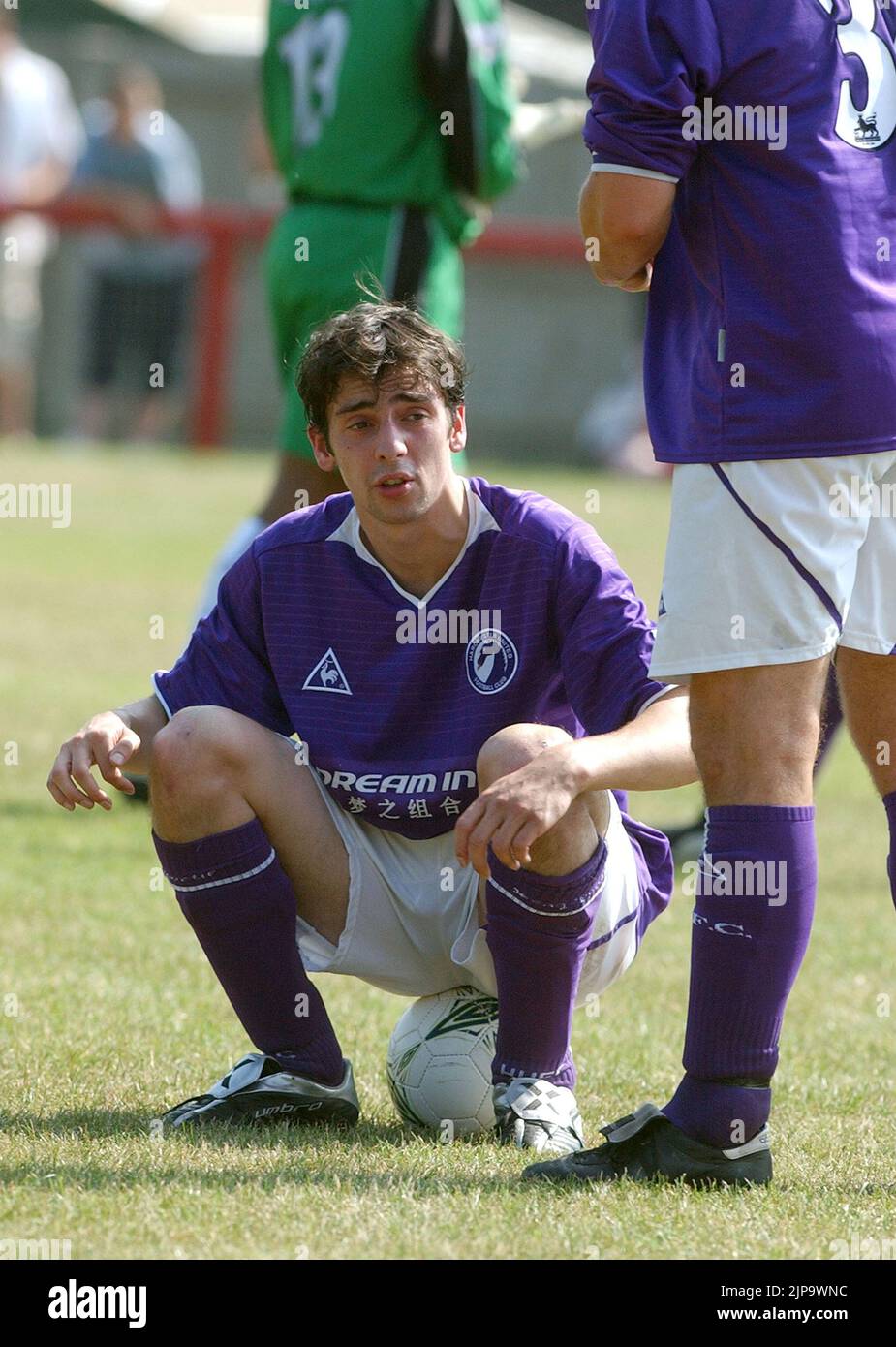 Ralphe Little in action for the Dream Team at a Charity Football Match ...