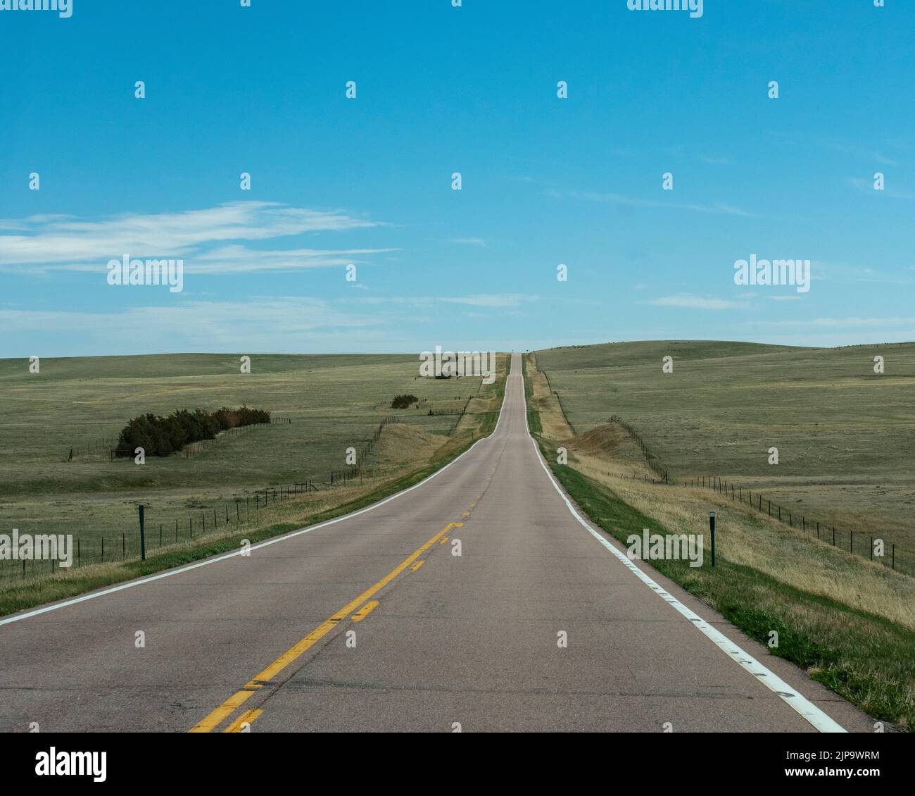 State highway 86 running east thru Colorado. Very barren. No people, no ...
