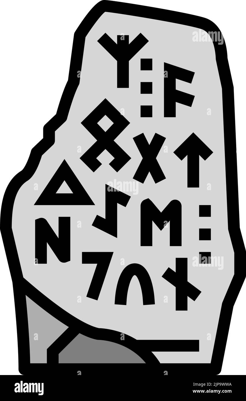 rune stone viking color icon vector illustration Stock Vector Image ...