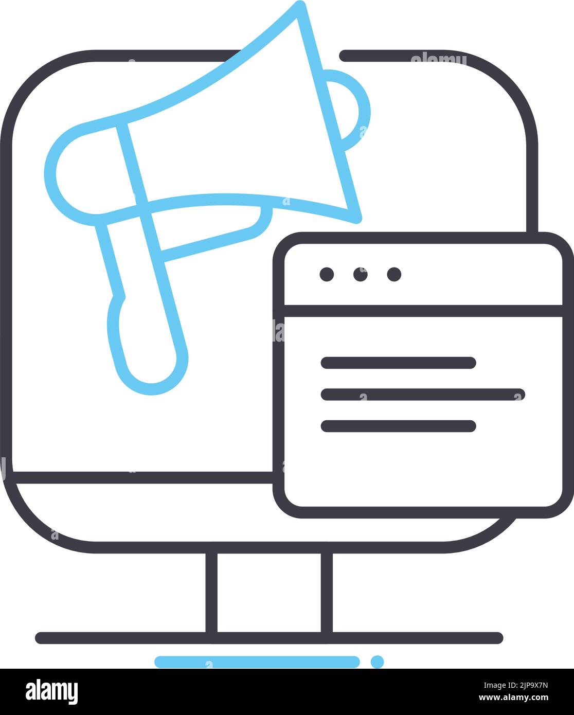 marketing promotion line icon, outline symbol, vector illustration ...