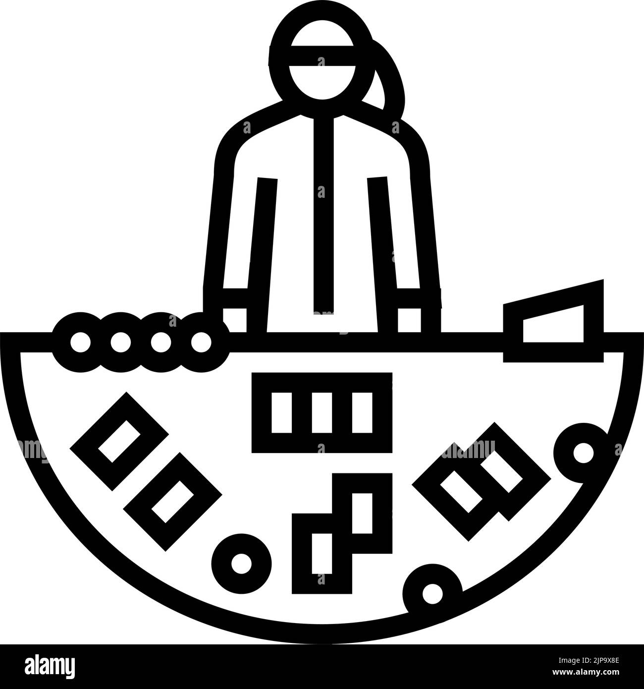 Poker card seven black diamond Stock Vector Images - Alamy