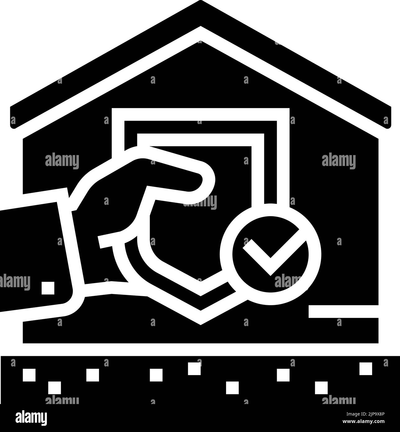 Home insurance black glyph Black and White Stock Photos & Images - Alamy