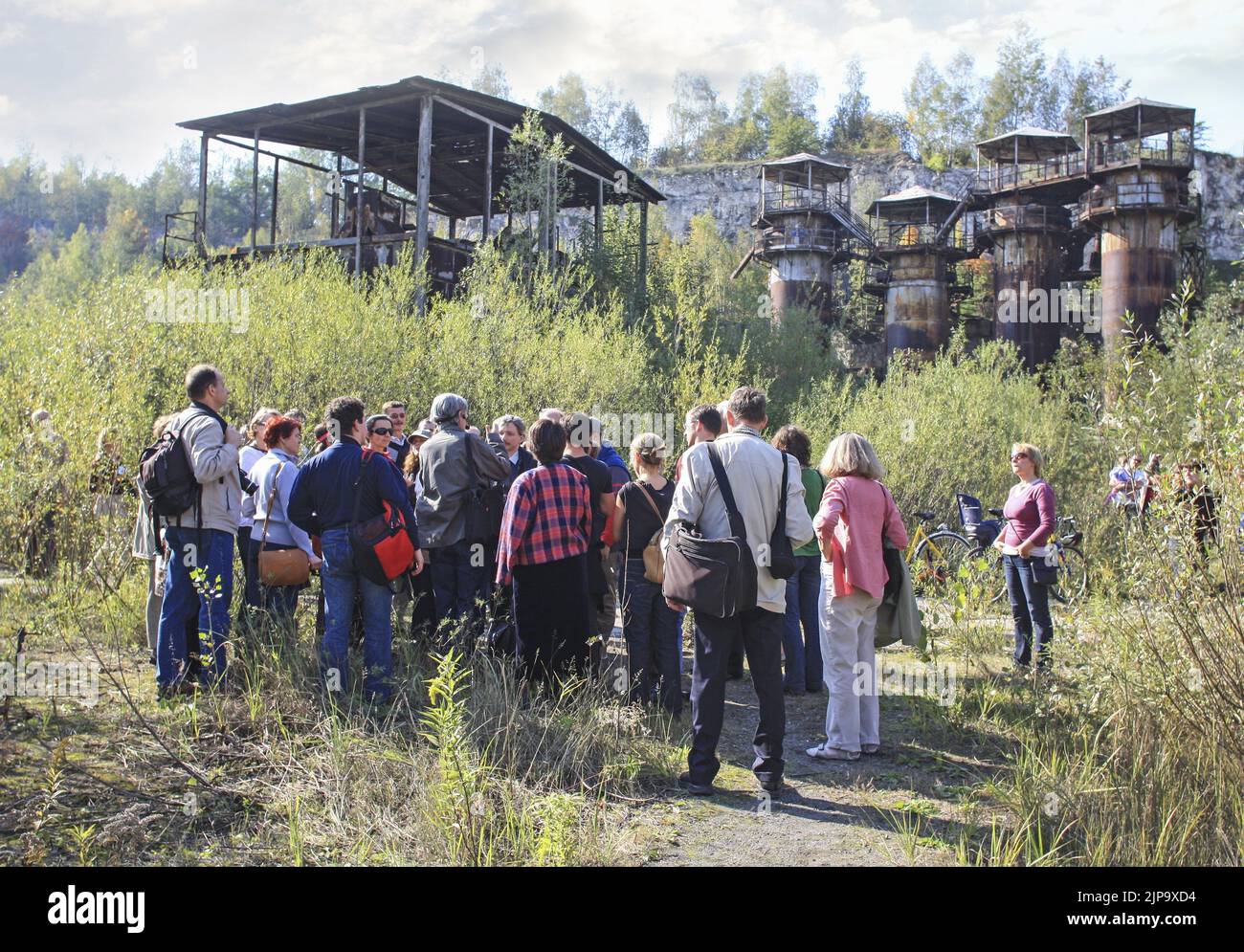 Group of tourist visiting The Liban Quarry - labour camp operated here ...