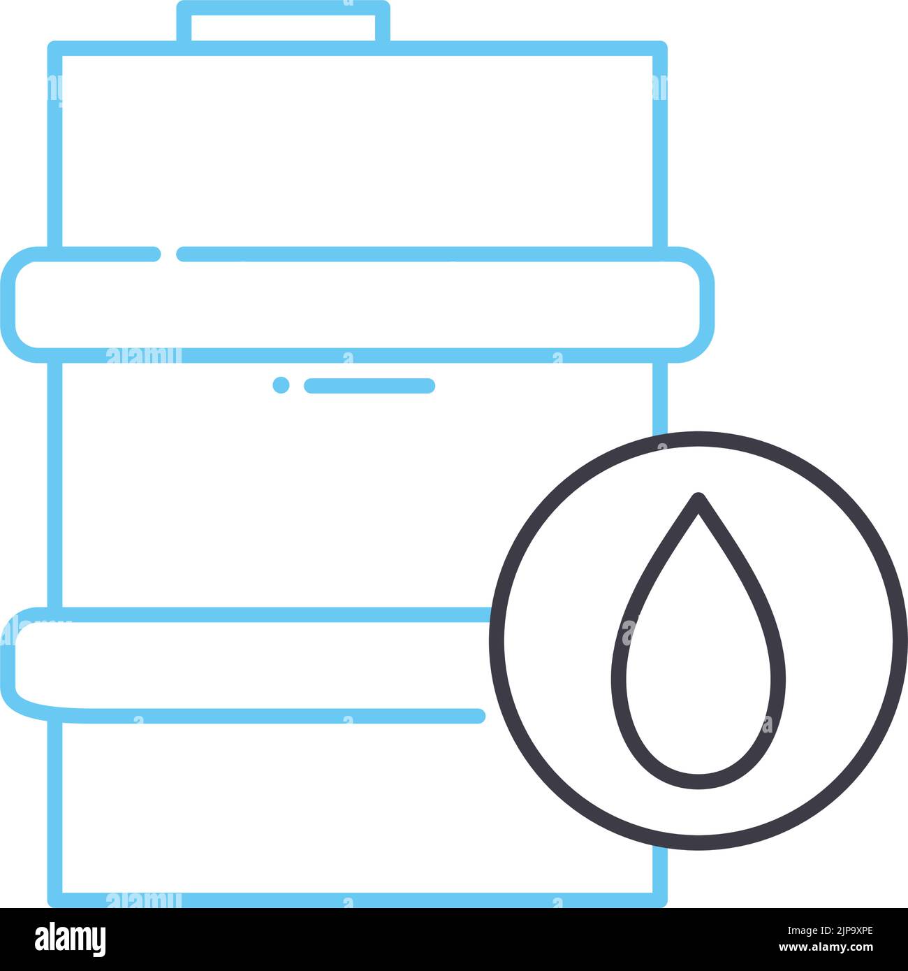 oil barrel line icon, outline symbol, vector illustration, concept sign ...