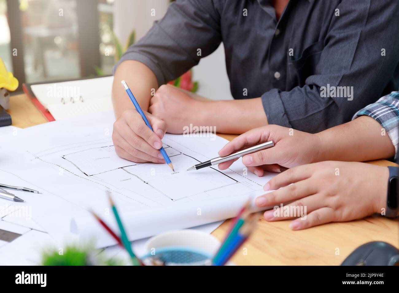 Engineer and Architect concept, Engineer Architects and Interior ...