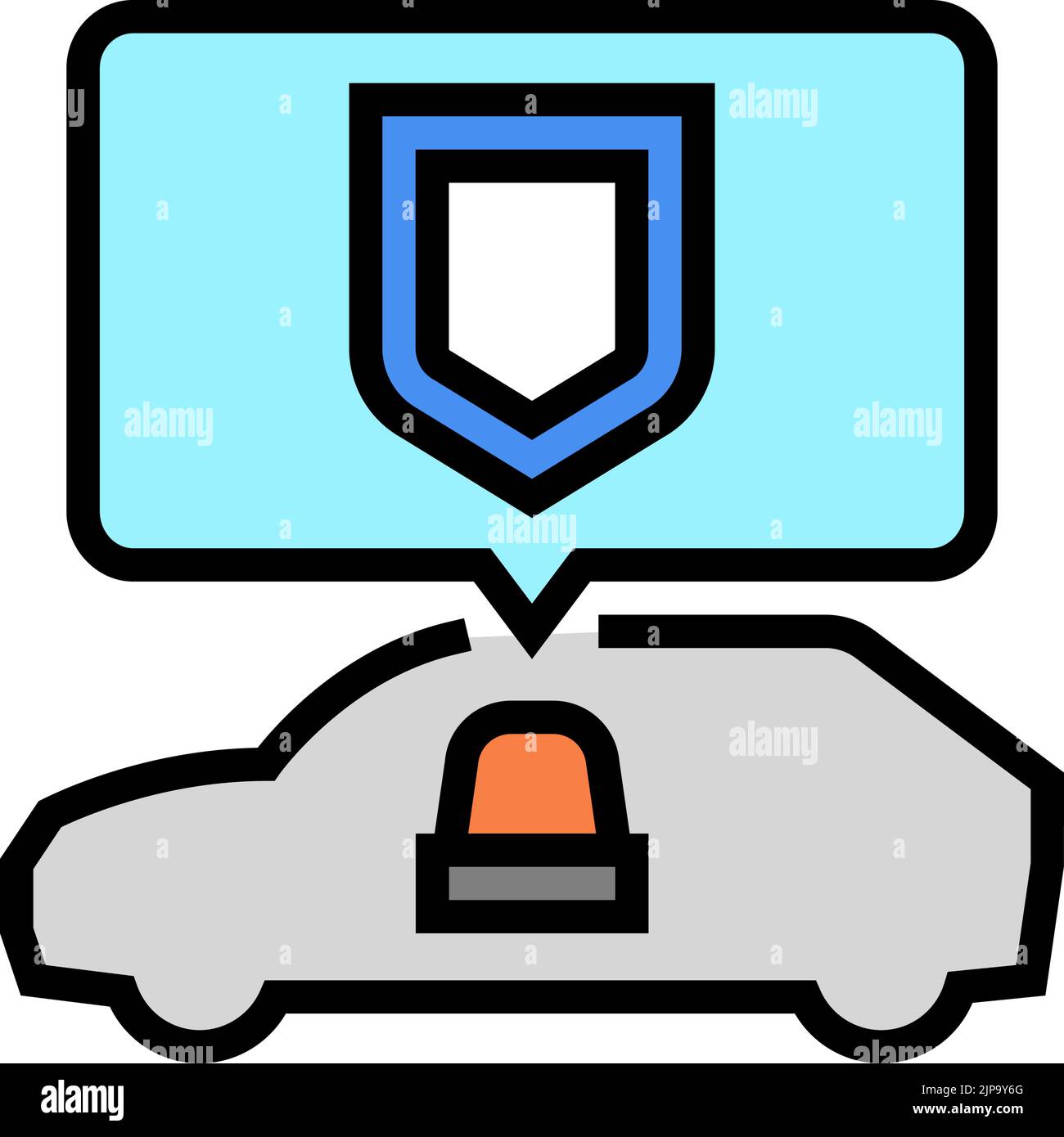 driving security color icon vector illustration Stock Vector Image ...