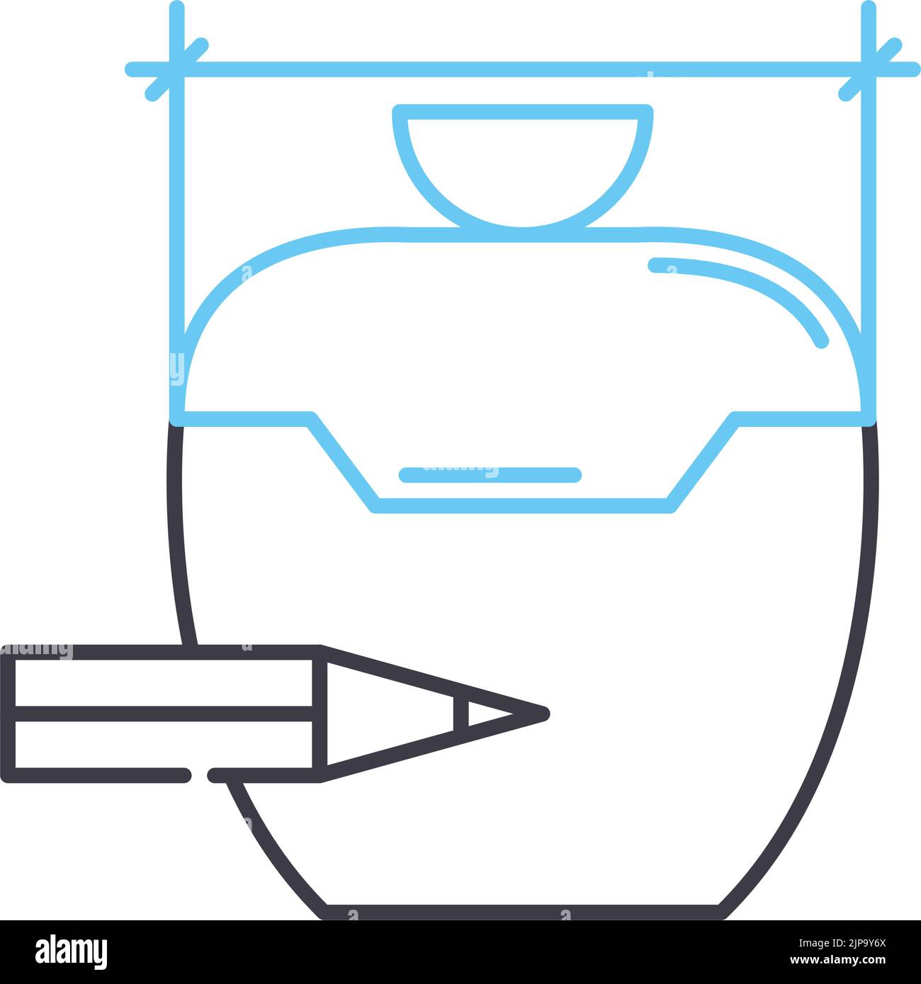 packaging design line icon, outline symbol, vector illustration ...