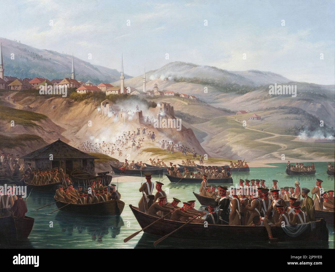 Episode in the Caucasian wars – Crossing the river in Arcx (1843 ...