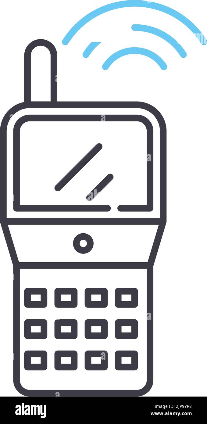 radio line icon, outline symbol, vector illustration, concept sign ...