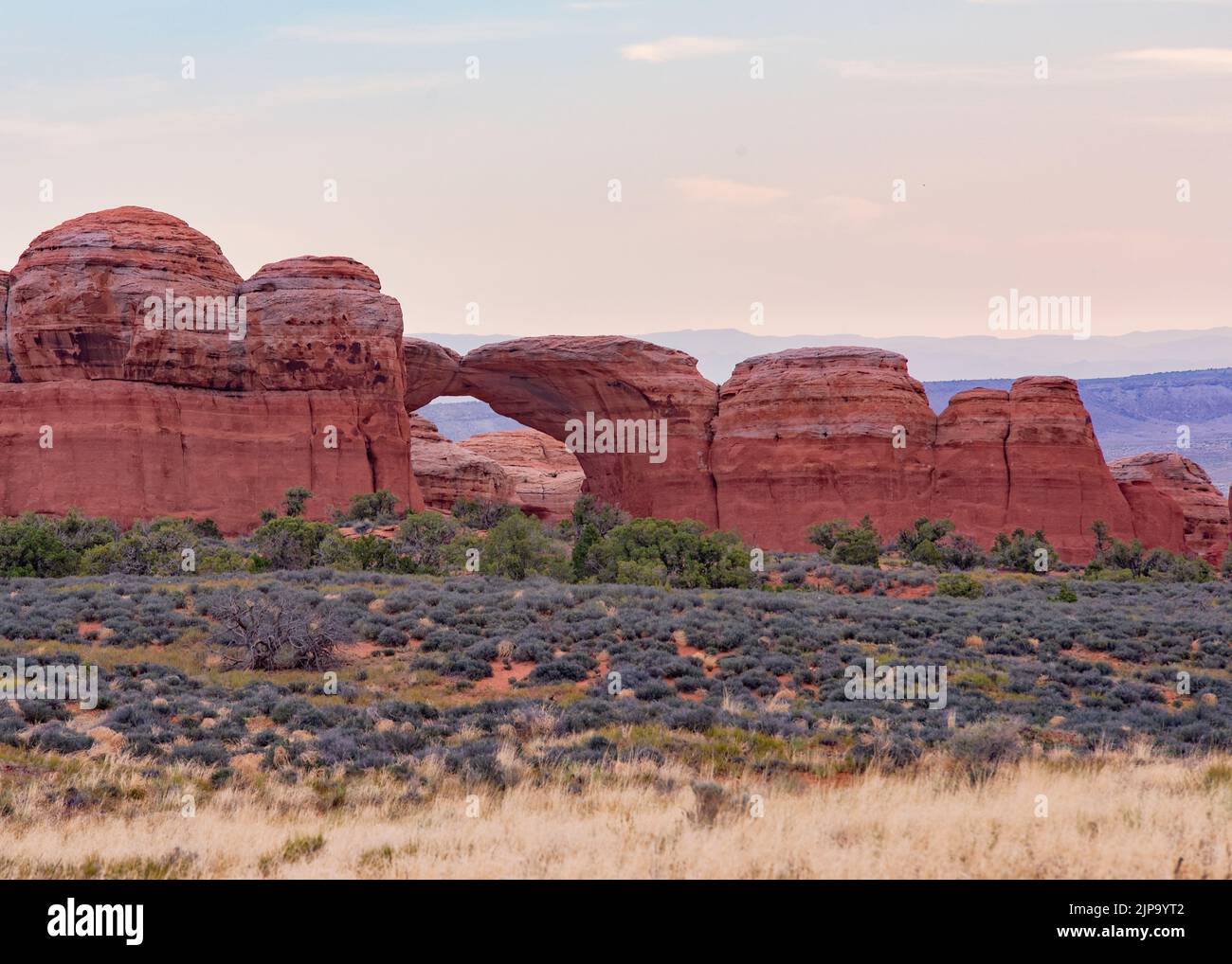 Broken Arch, Arches National Park, Moab, Utah. USA America Stock Photo ...