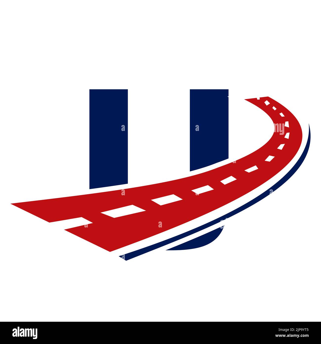 Letter U Transport Logo. U Letter Road Logo Design Transportation Sign ...