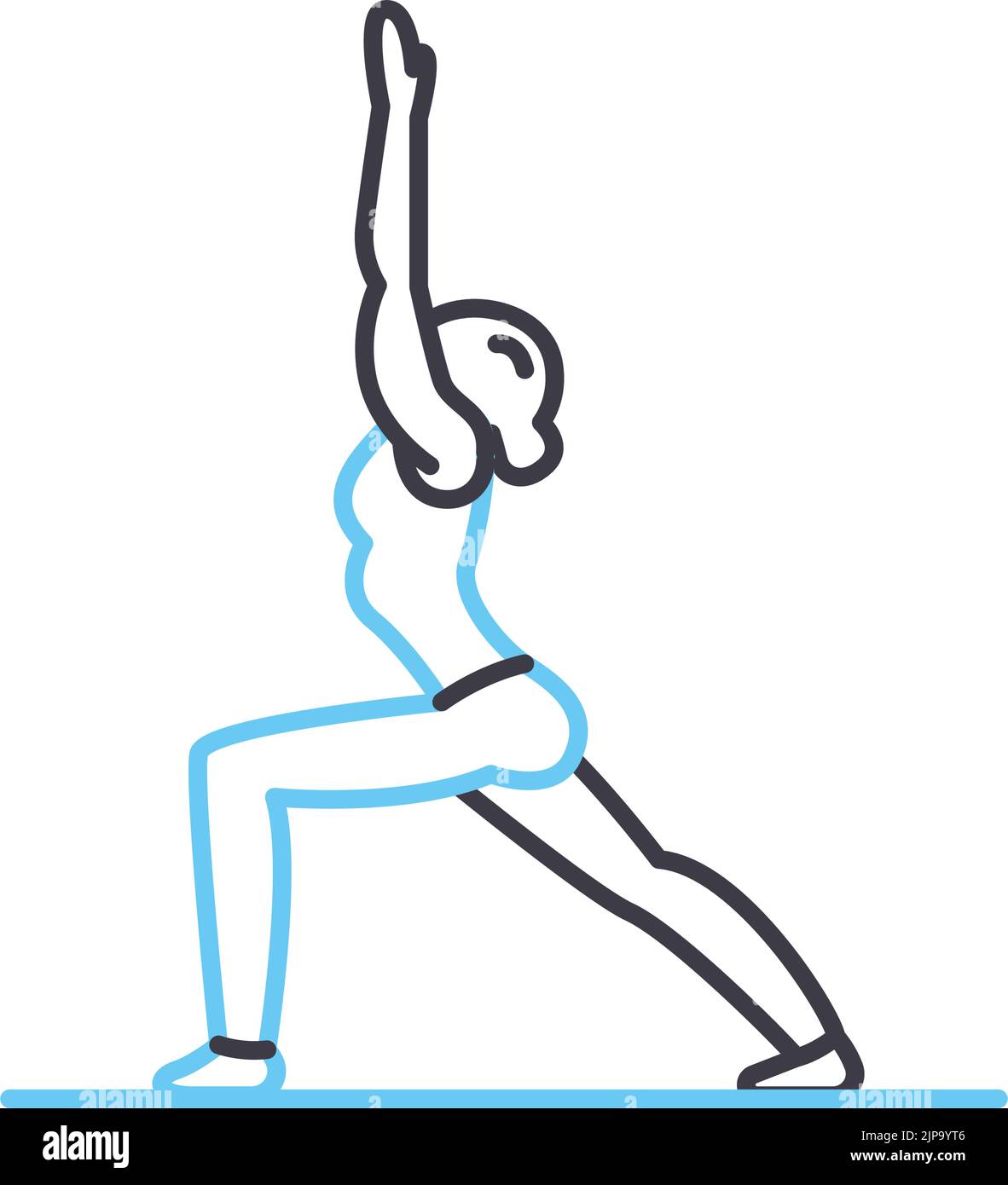 yoga line icon, outline symbol, vector illustration, concept sign Stock ...