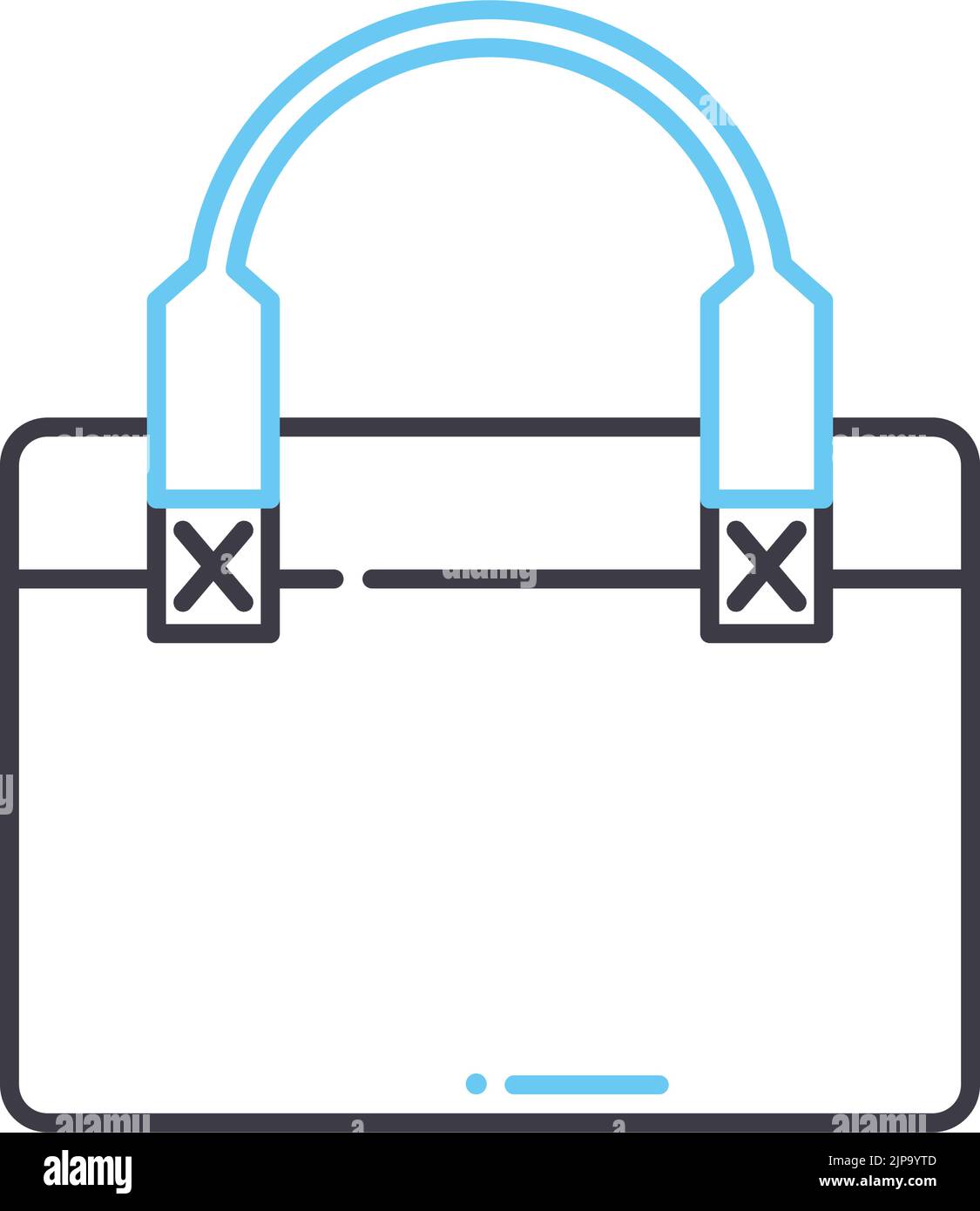 portfolio case line icon, outline symbol, vector illustration, concept ...