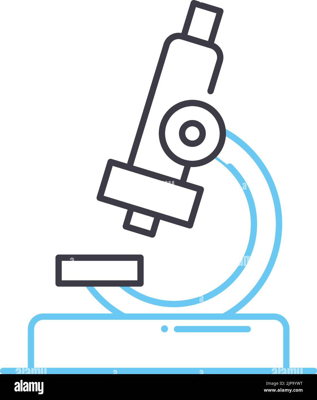 microscopy line icon, outline symbol, vector illustration, concept sign ...