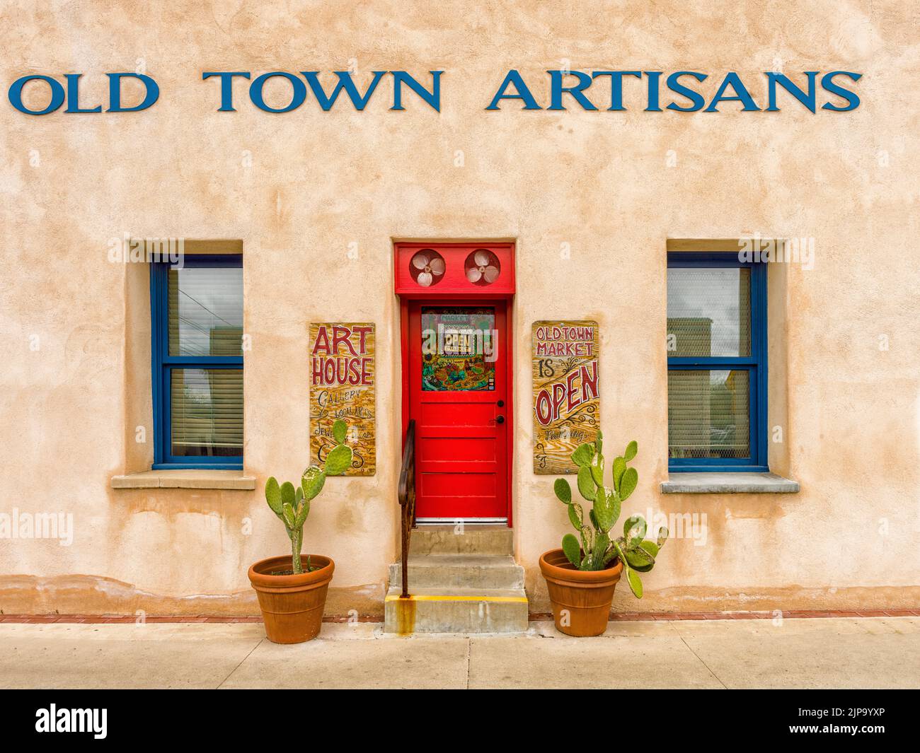 Colorful walls and Windows Adobe Stryle,Old Town,Artist District, Adobe ...