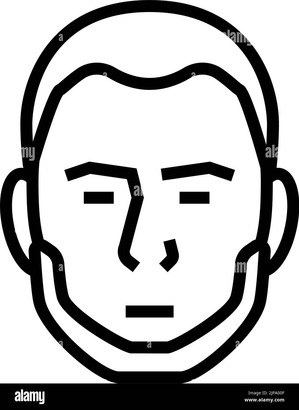 beard without mustache beard line icon vector illustration Stock Vector ...