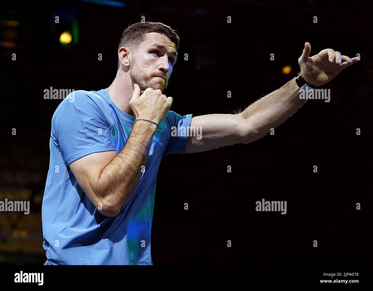 Callum Smith during a workout at the Club Saudi Arabian Airlines in ...